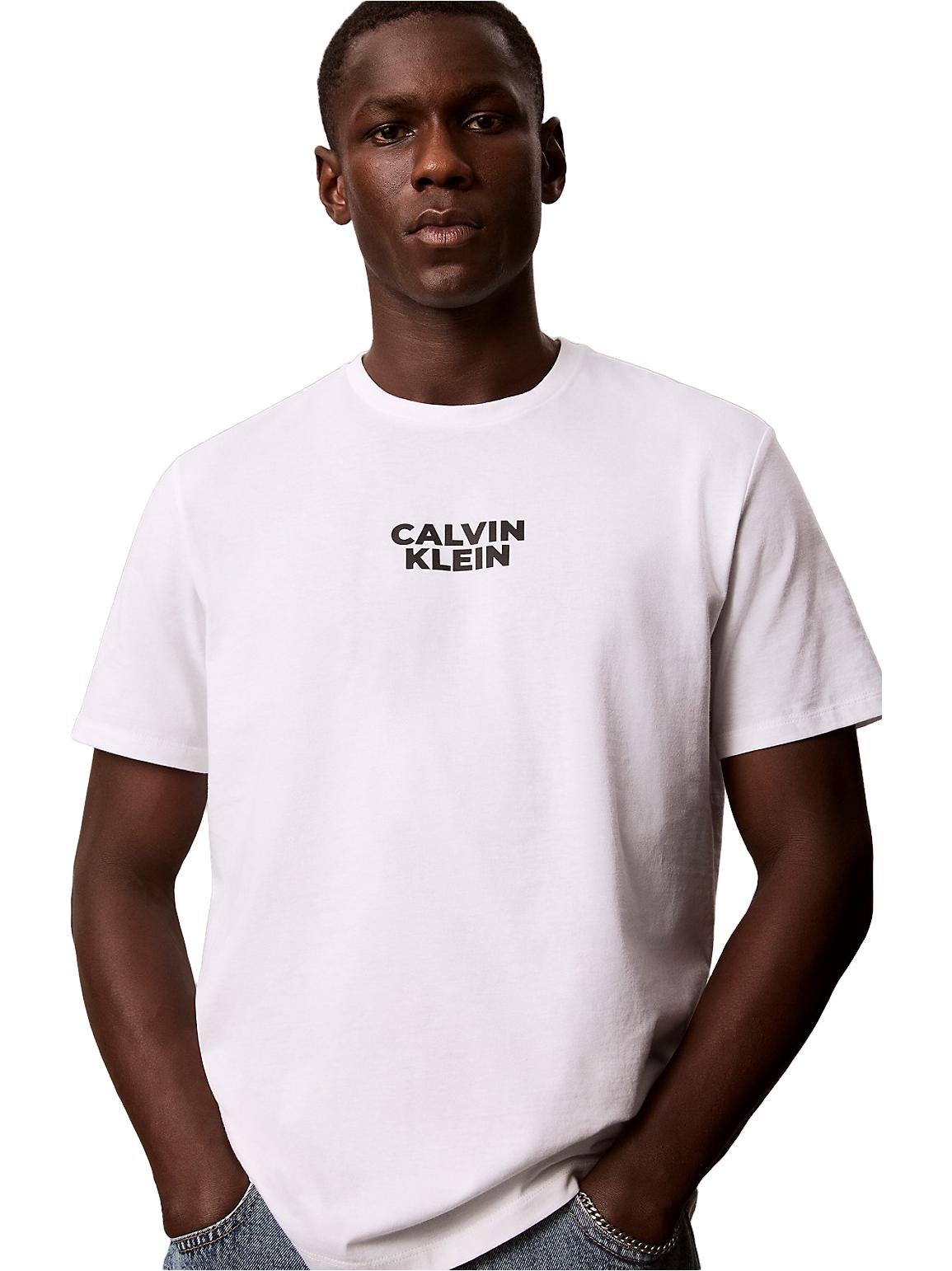 CALVIN KLEIN calvin klein all caps calvin klein logo tee